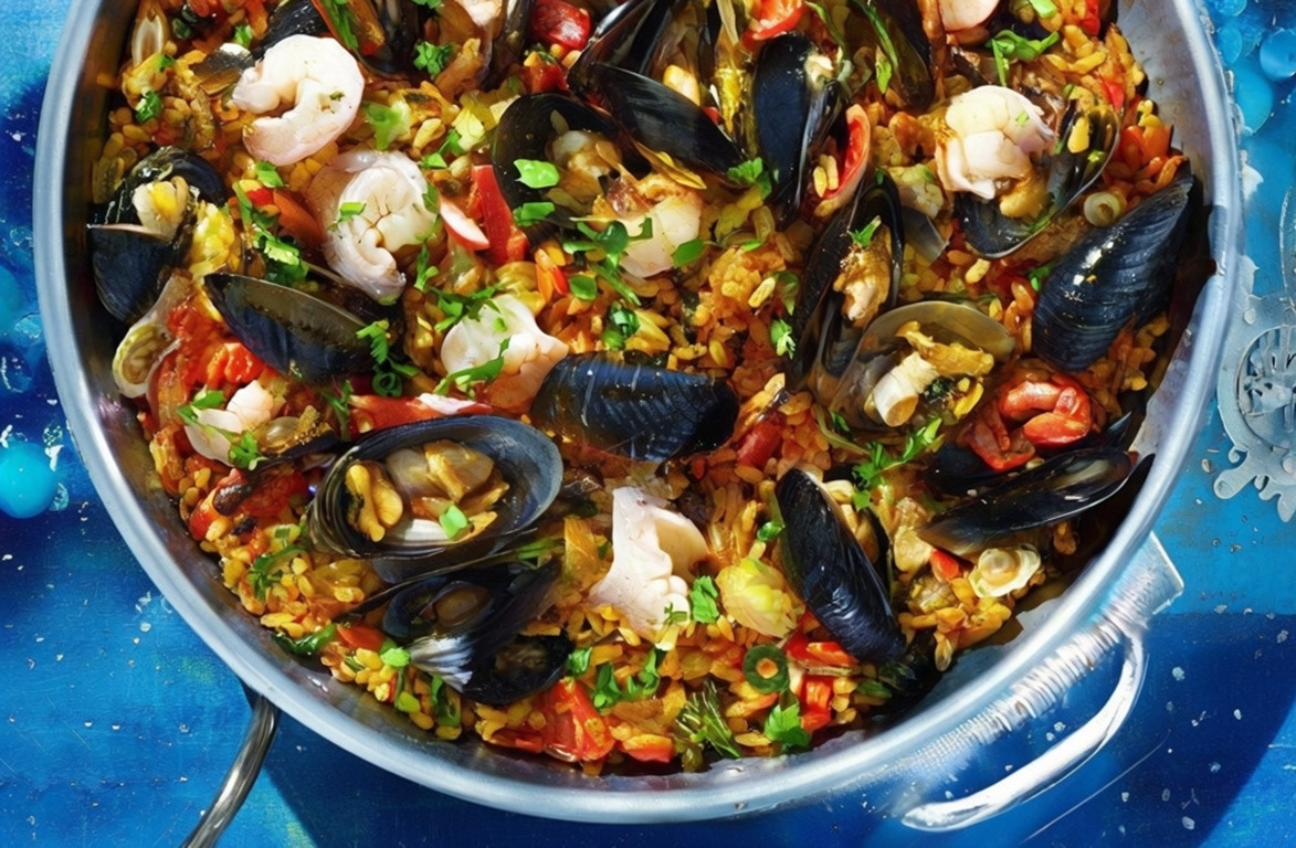 Seafood paella A Mediterranean Masterpiece - Recipes in box